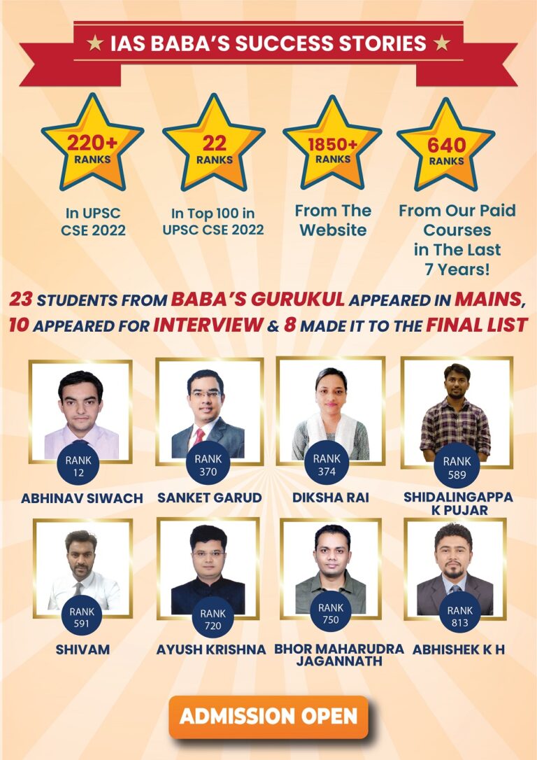 [Evening Classes] Baba’s GURUKUL FOUNDATION for Freshers’ – UPSC/IAS ...