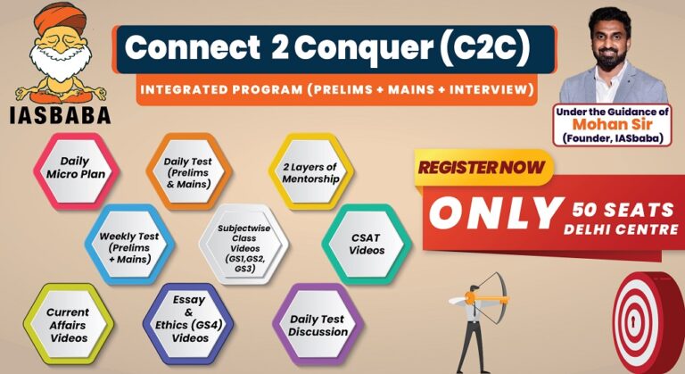 [ADMISSIONS OPEN] Connect to Conquer(C2C) 2024 – The Most Comprehensive and Integrated OFFLINE ...